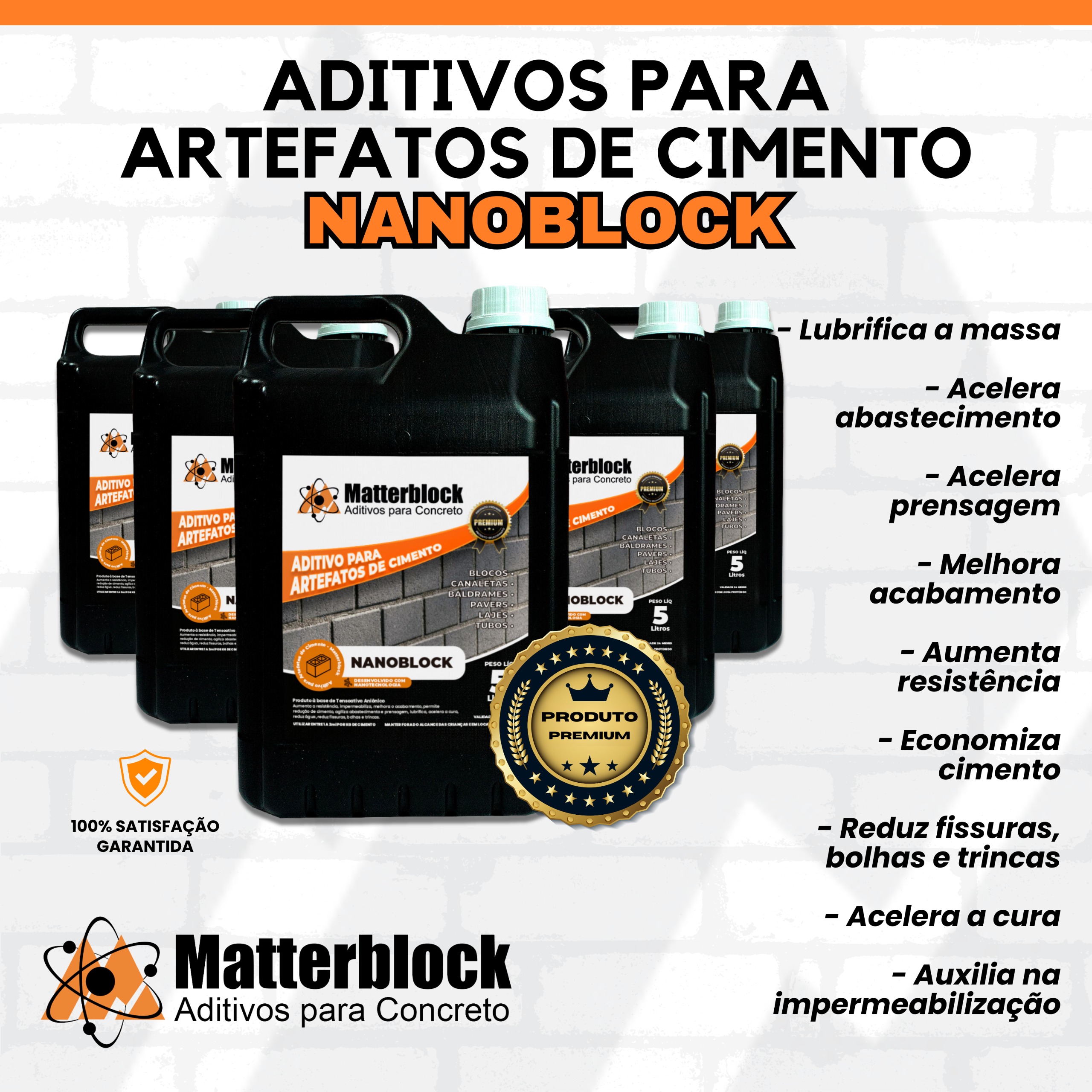 Aditivo Blocos de Concreto Premium Nanoblock 20L Matterblock – Matterhorn Equipamentos